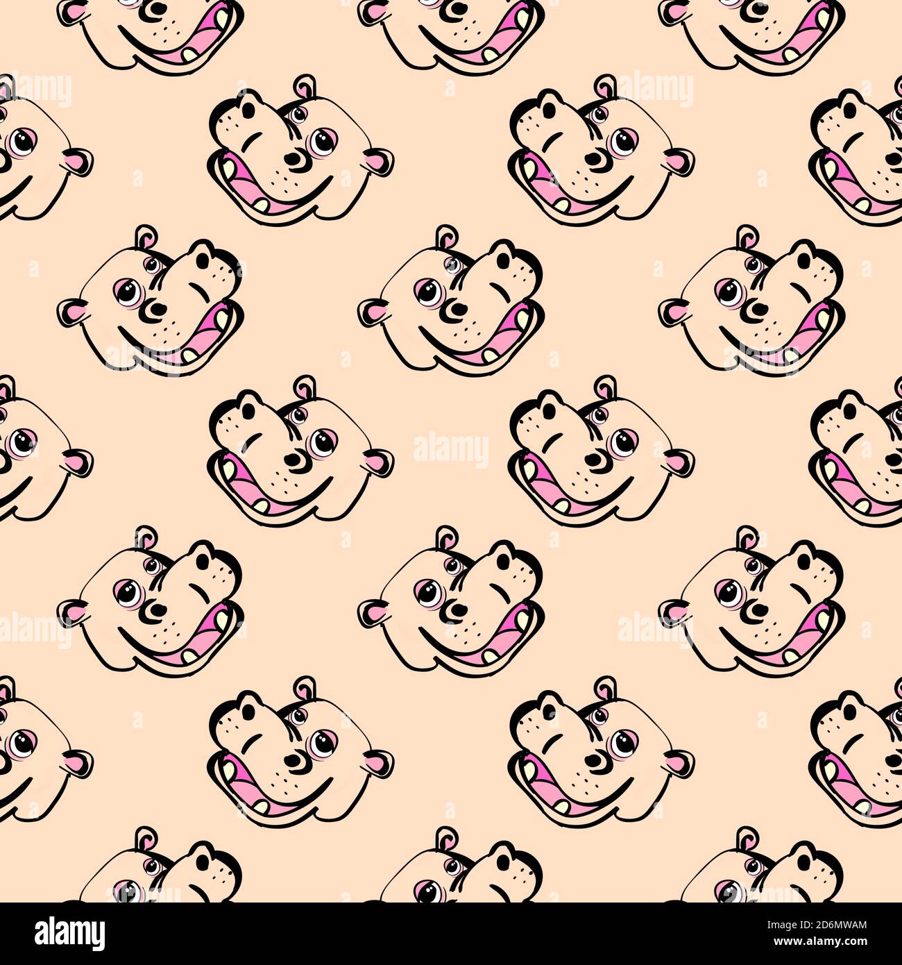 Hippo Pattern Vector Vectors High Resolution Stock Photography and ...