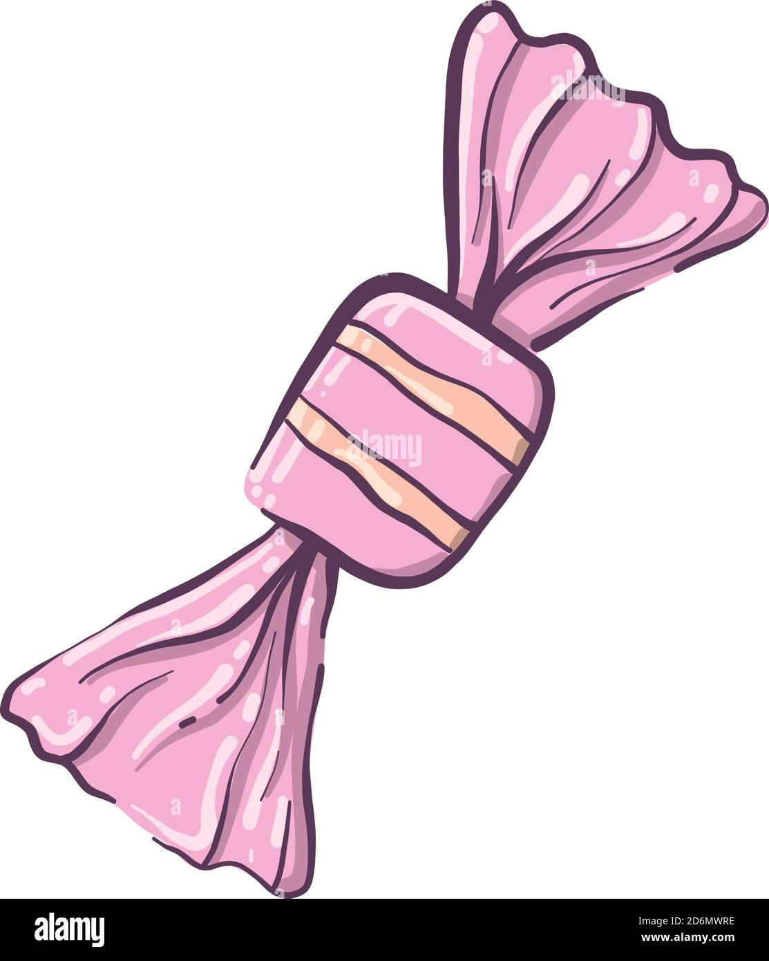Pink candy, illustration, vector on white background Stock Vector Image ...