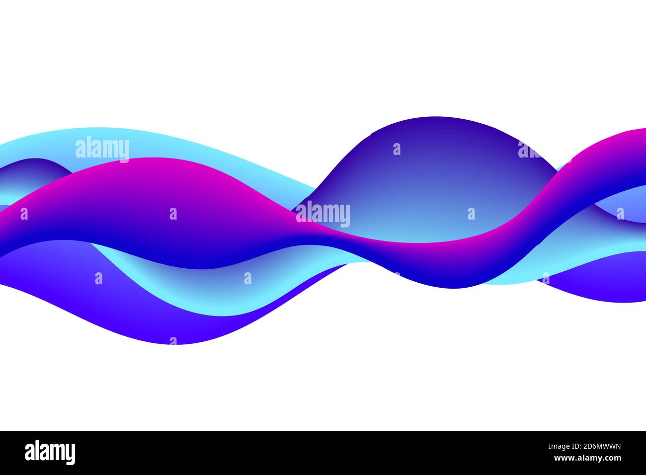Abstract wave. Smooth blue shape. Wavy graphic design element Stock ...