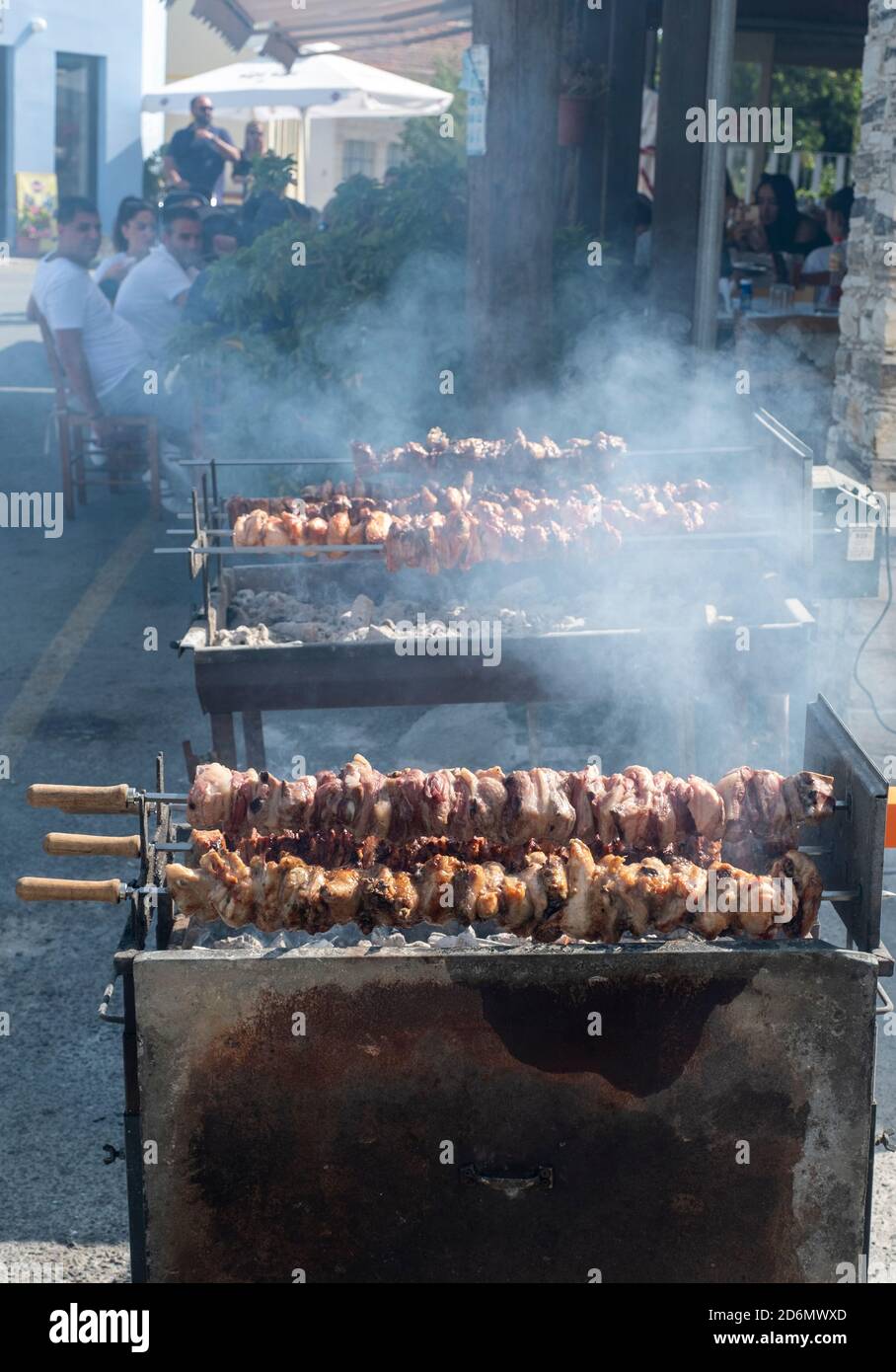 Cypriot traditional souvla grill hi-res stock photography and images ...
