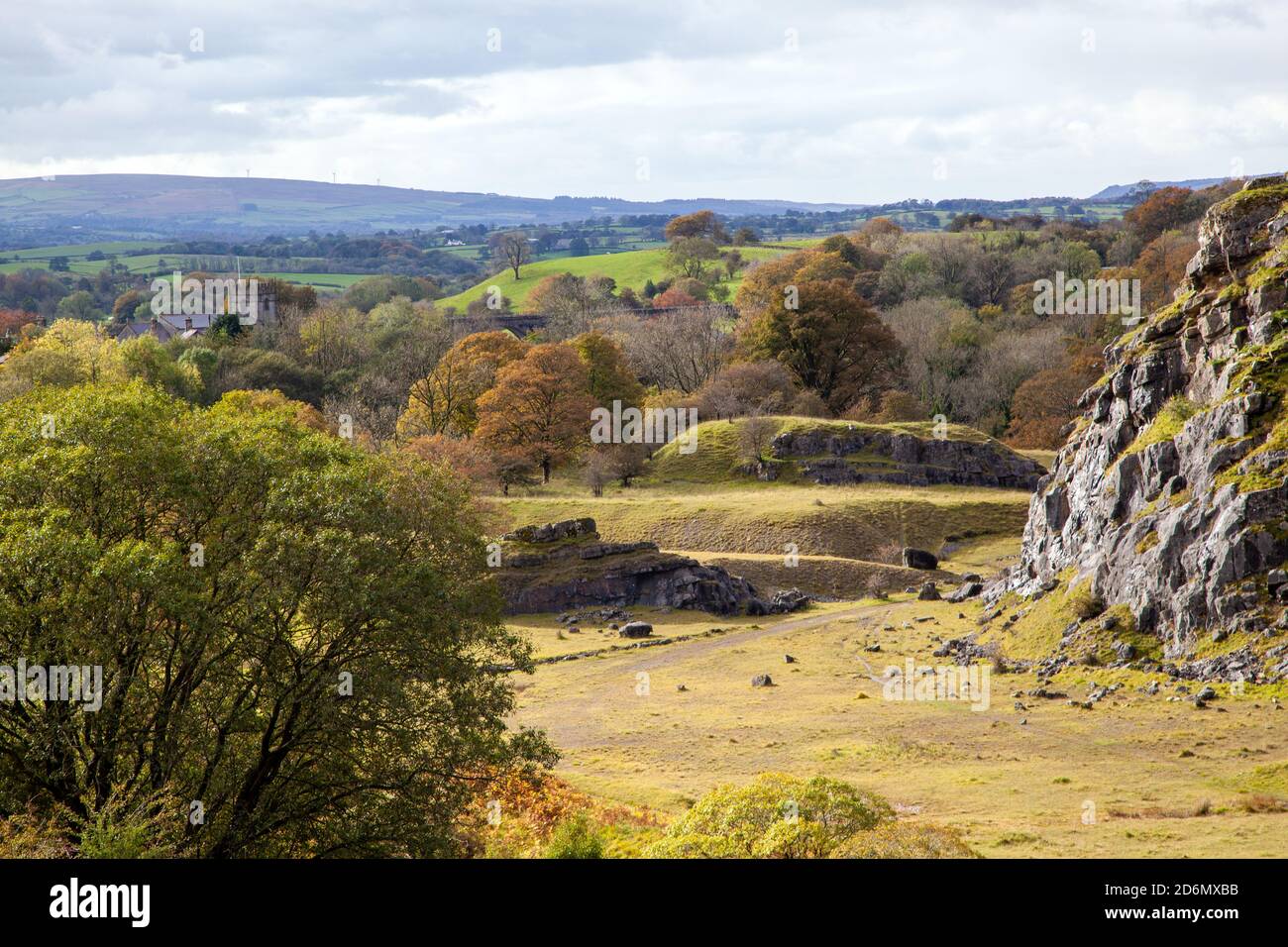 View over Ingleton in the Yorkshire countryside dales England UK Stock ...