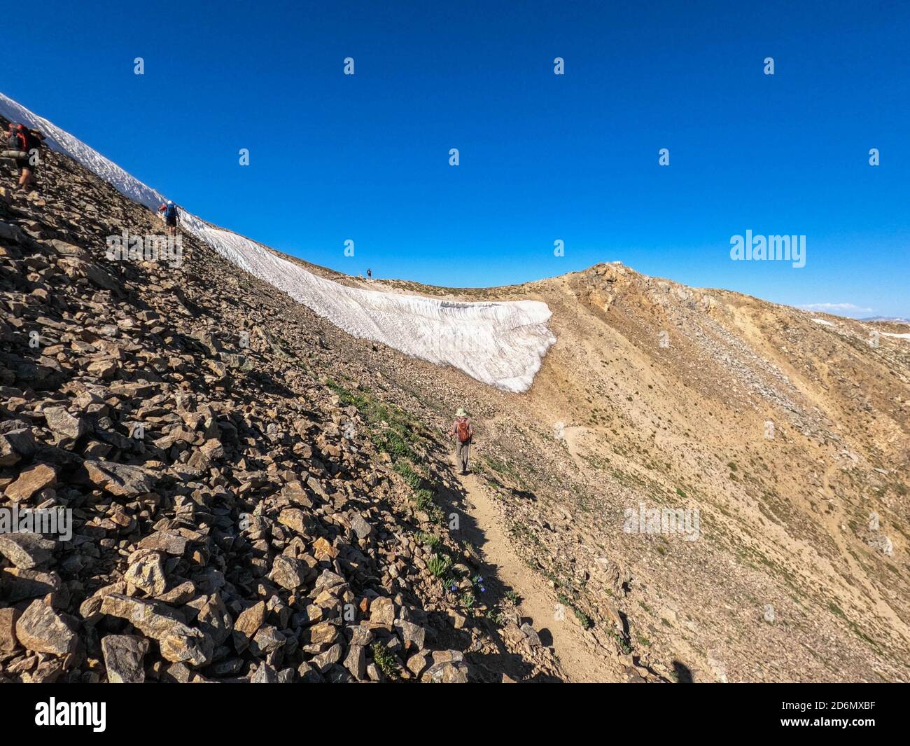 Hiking To The Lake Ann Pass Collegiate West On The 485 Mile Colorado Trail Colorado Stock