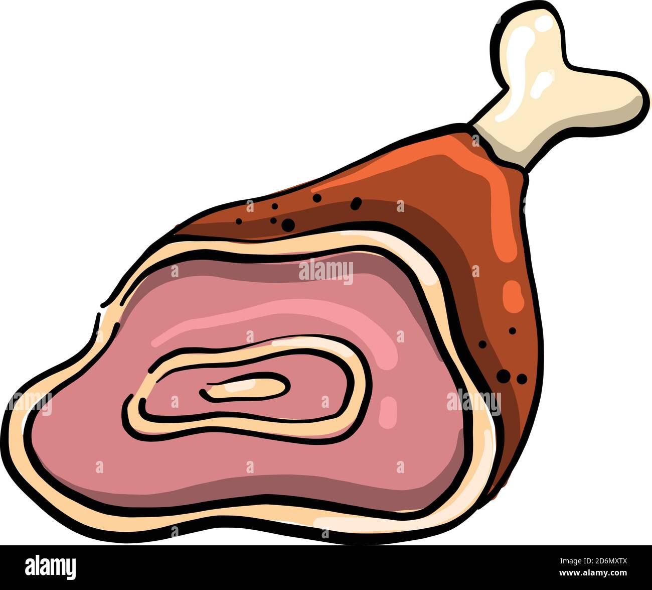 Chopped meat, illustration, vector on white background Stock Vector ...
