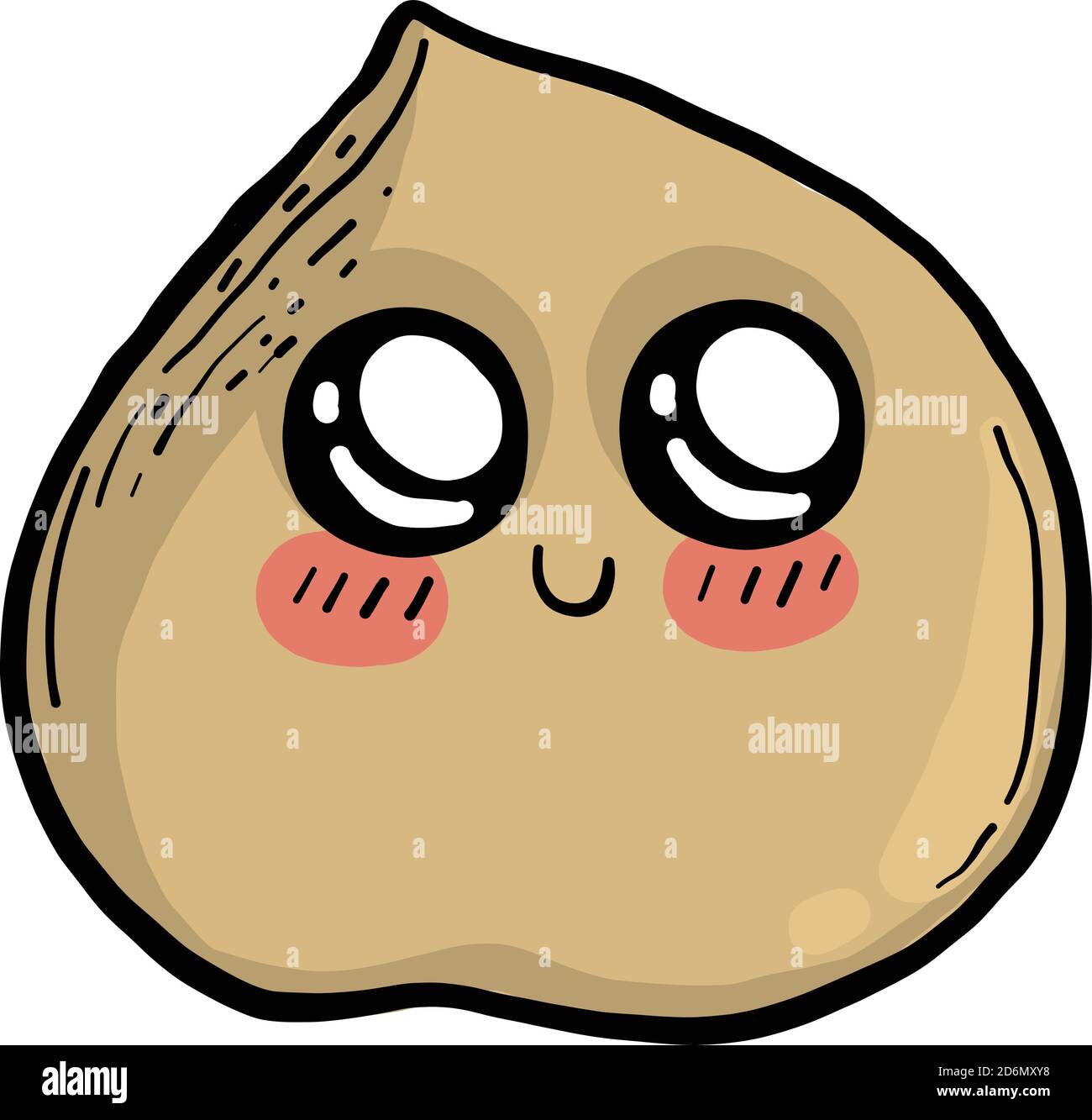 Cute Chickpea Illustration Vector On White Background Stock Vector