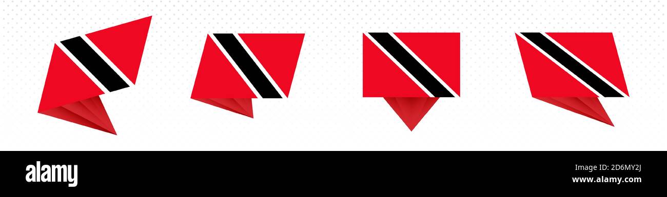 Flag of Trinidad and Tobago in modern abstract design, vector flag set Stock Vector Image & Art ...