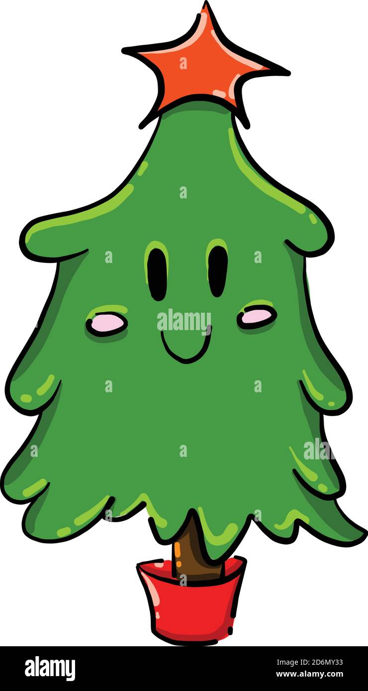 Christmas tree isolated vector Stock Vector Images - Alamy