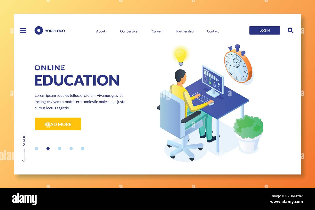 Modern online education concept Stock Vector Images - Alamy