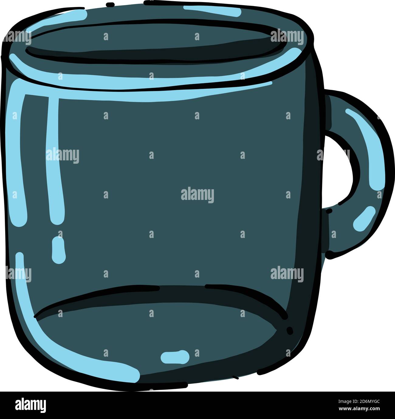 Big cup, illustration, vector on white background Stock Vector Image ...