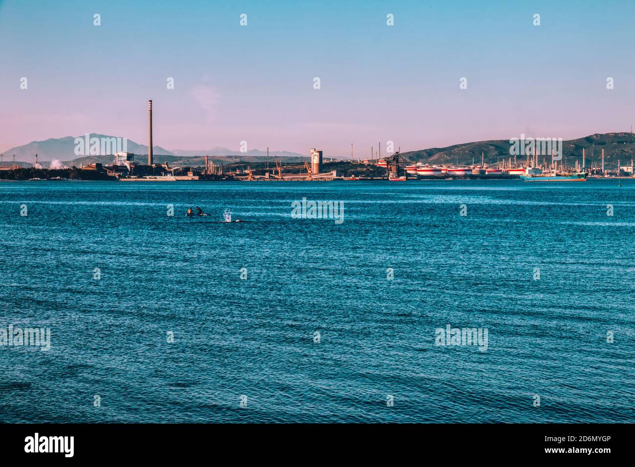 Algeciras, Cádiz, Spain - June 1, 2020: Panoramic view of the Gibraltar ...