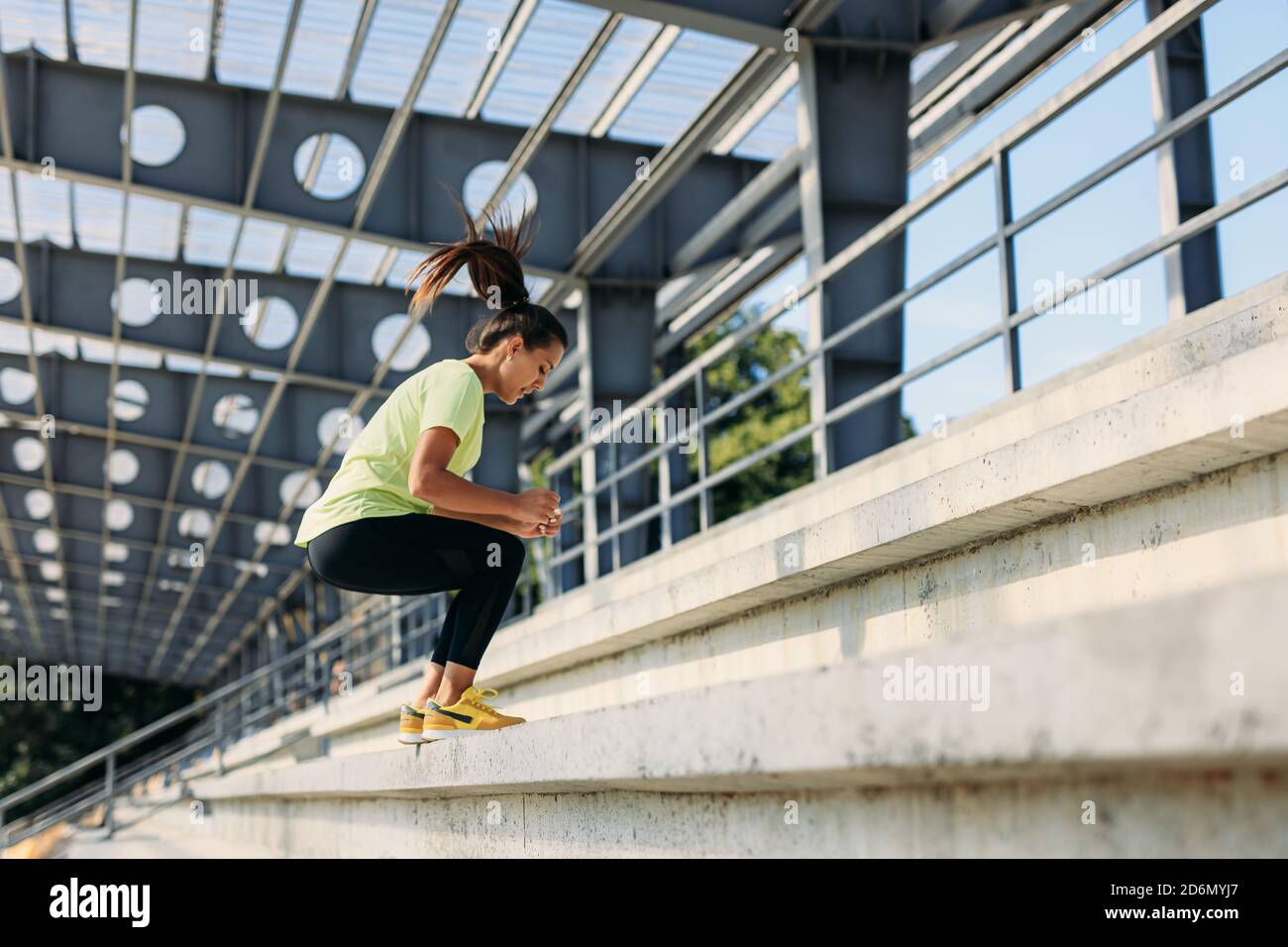 Jumping in stairs hi-res stock photography and images - Alamy