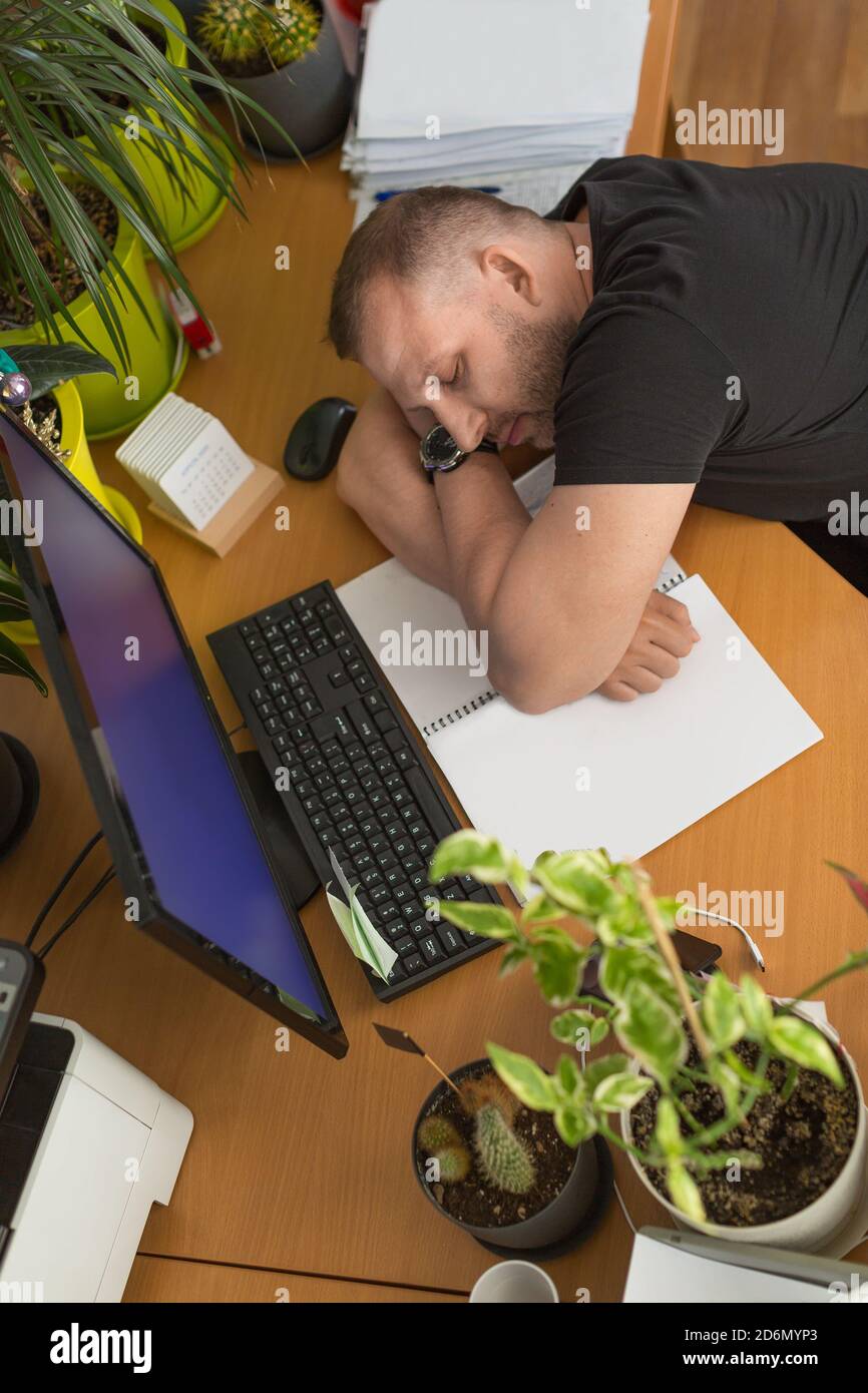 Sleeping In The Workplace High Resolution Stock Photography and Images ...