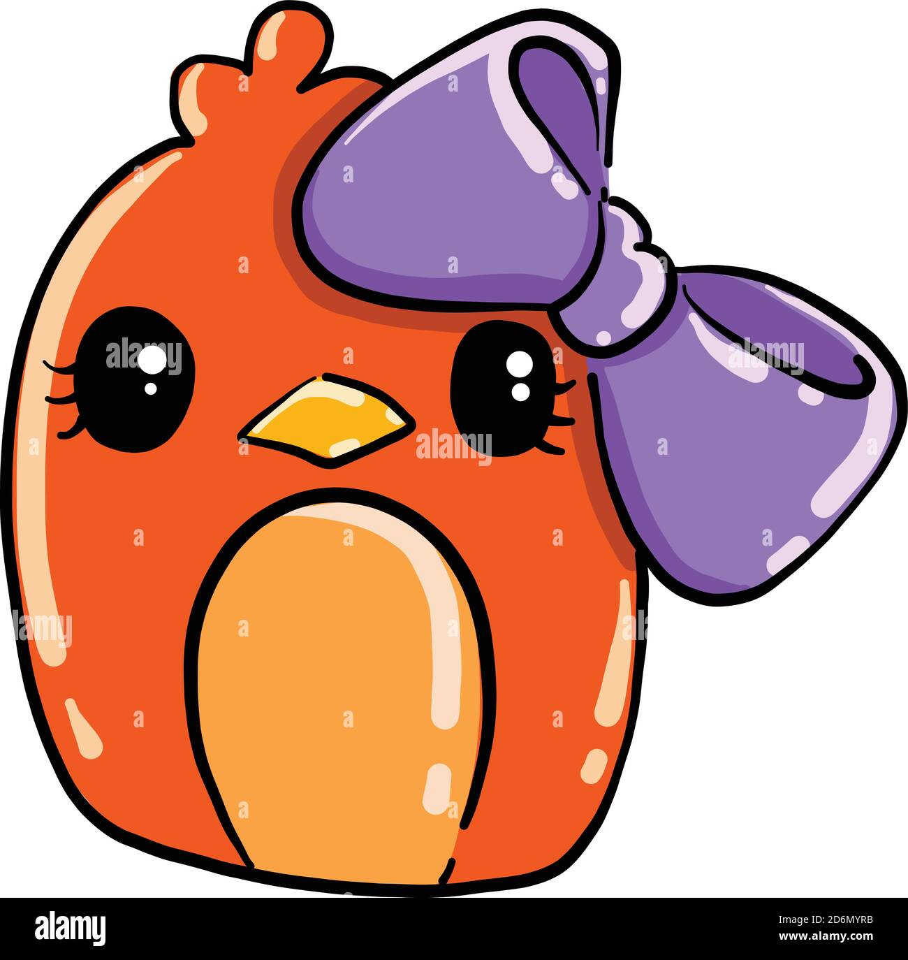 Cute red bird, illustration, vector on white background Stock Vector ...