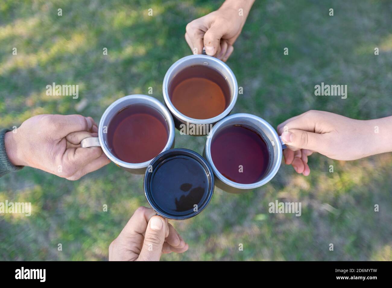 Family group having tea hi-res stock photography and images - Alamy