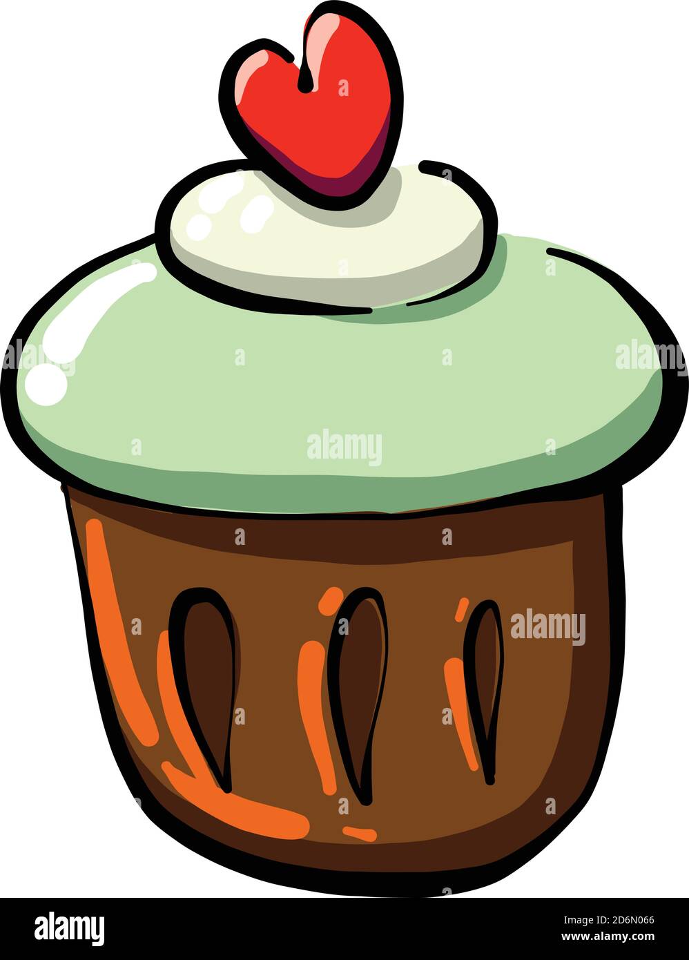 Green cupcake illustration vector hi-res stock photography and images - Alamy