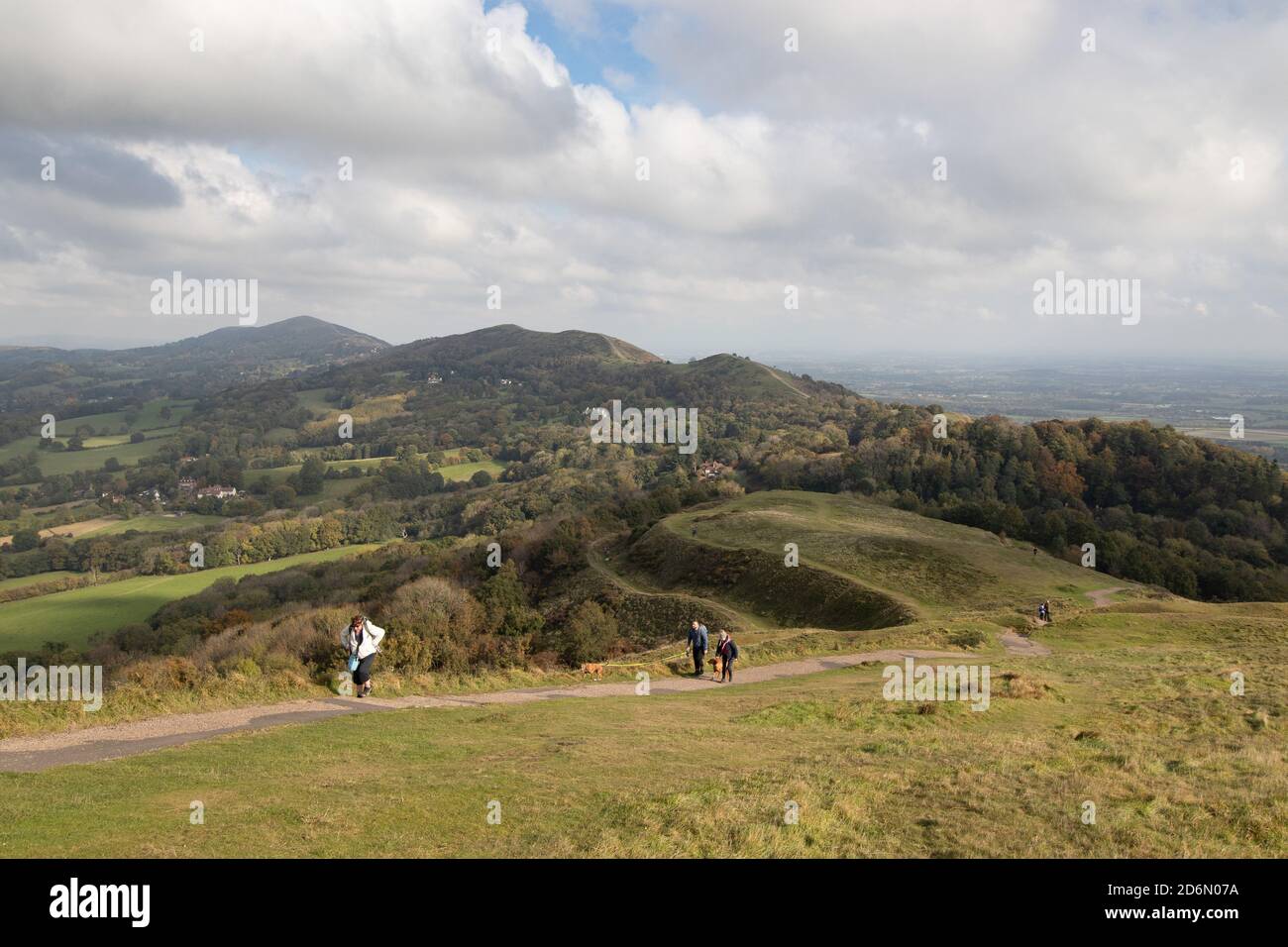 A view from the top of the Malvern Hills taken at British Camp Hill ...