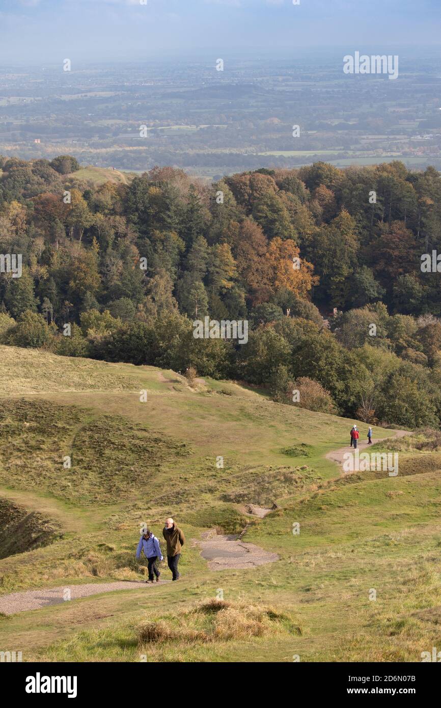 A view from the top of the Malvern Hills taken at British Camp Hill ...