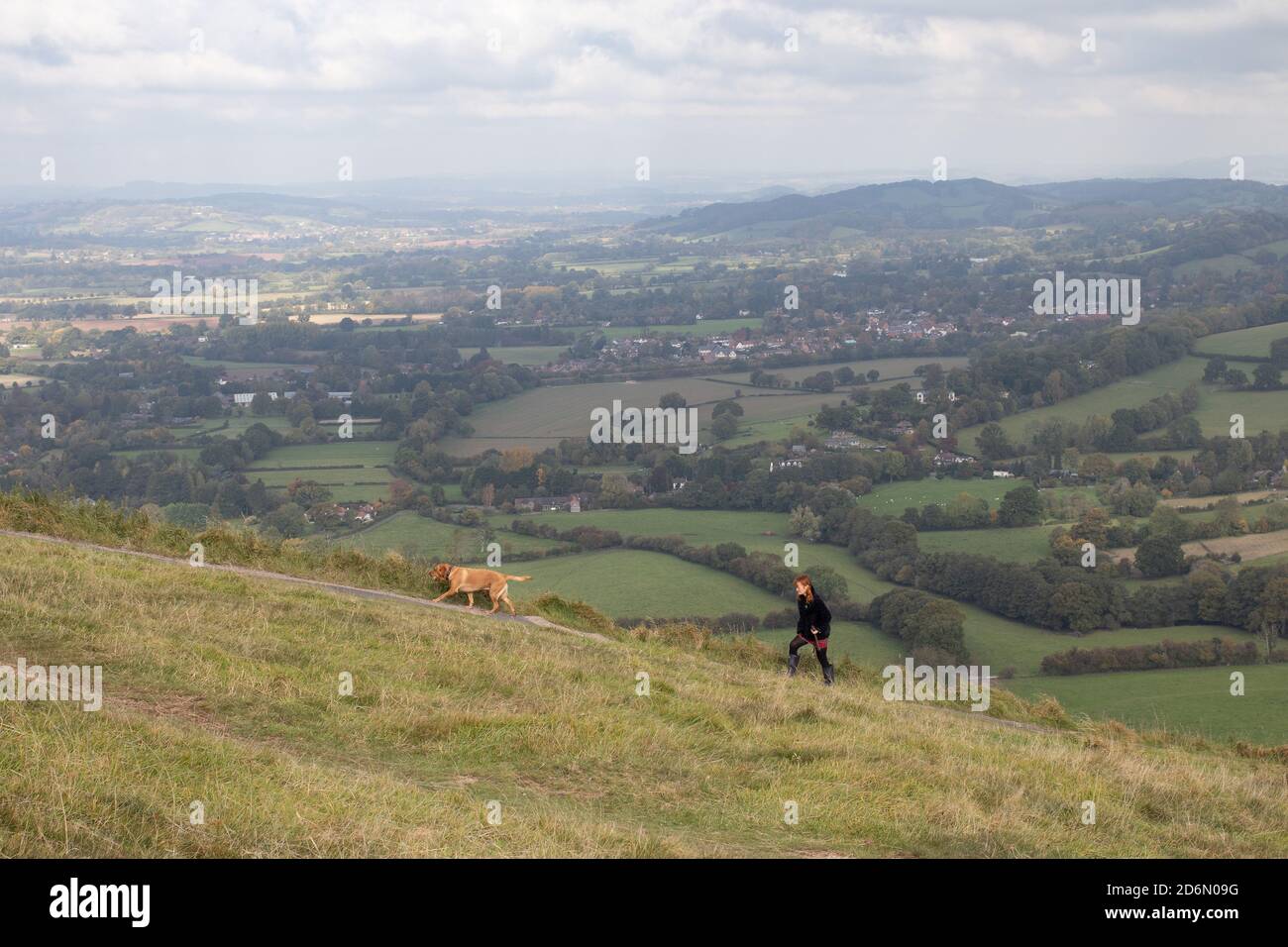 A view from the top of the Malvern Hills taken at British Camp Hill ...