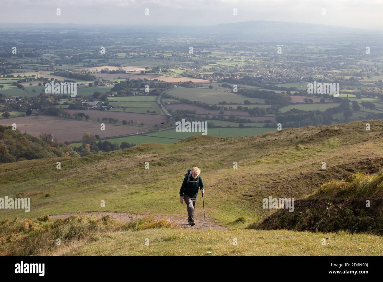 A view from the top of the Malvern Hills taken at British Camp Hill ...