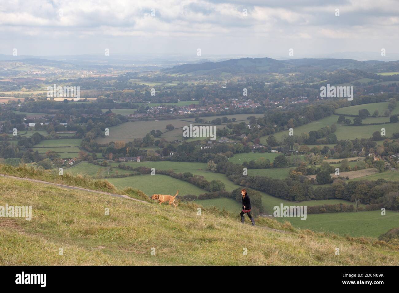 A view from the top of the Malvern Hills taken at British Camp Hill ...