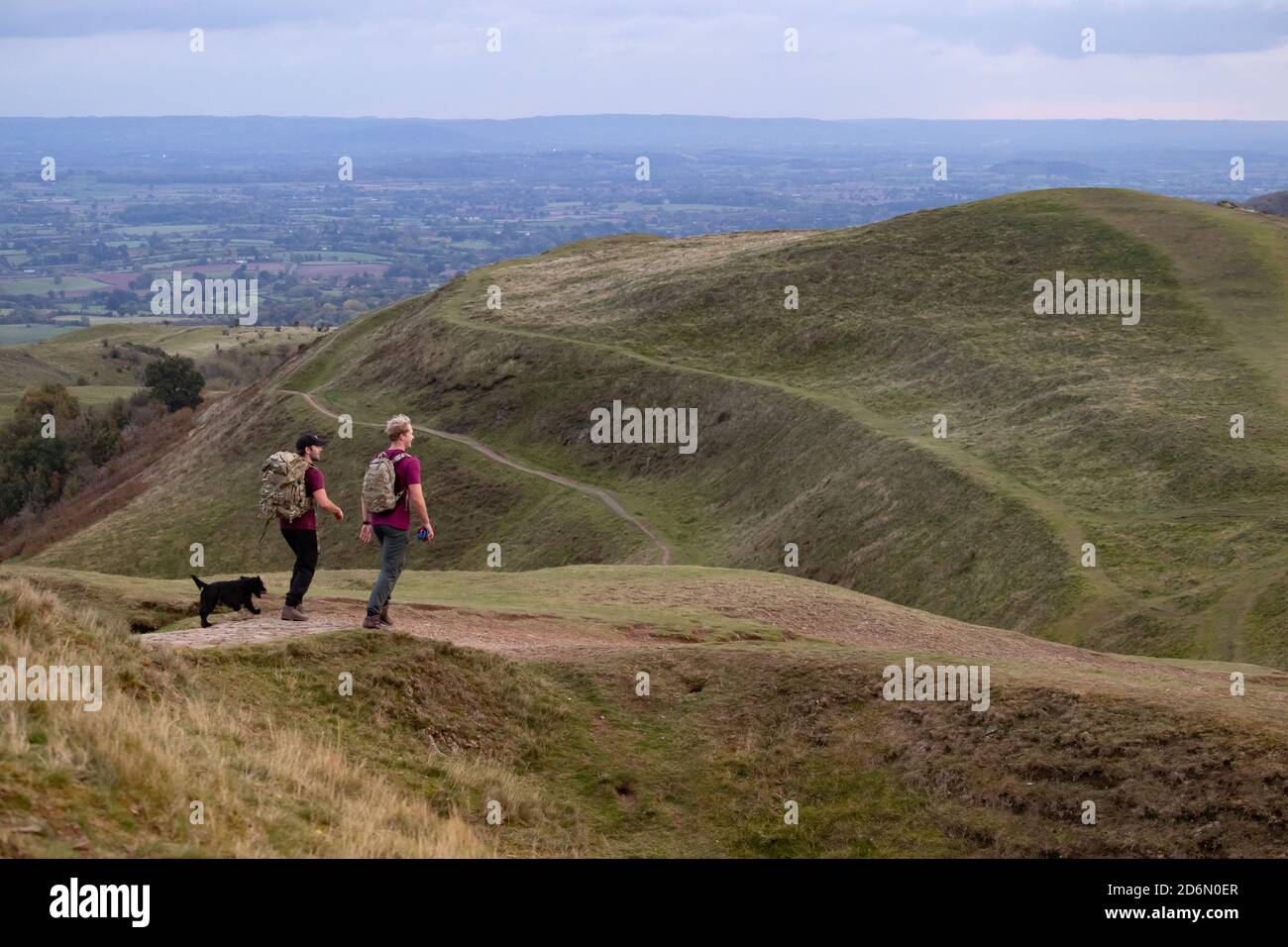 The view from British Camp Hill Fort looking towards Millennium Hill on ...