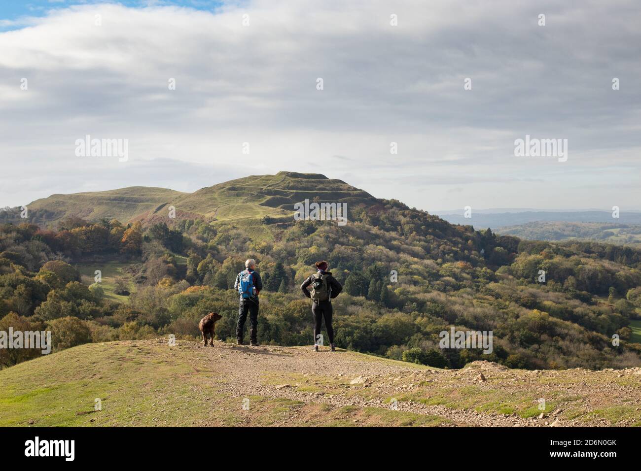 The view from Pinnacle Hill looking towards British Camp Hill Fort in ...
