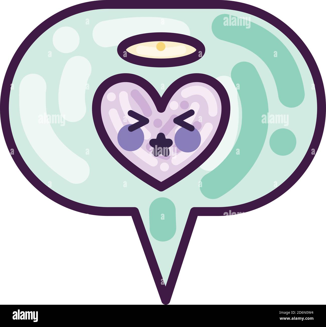 Heart speech bubble card Stock Vector Images - Alamy