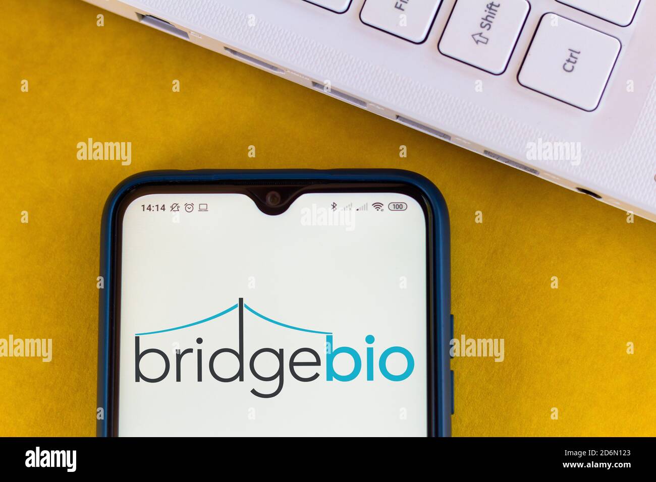 Brazil. 4th July, 2020. In this photo illustration the BridgeBio Pharma ...