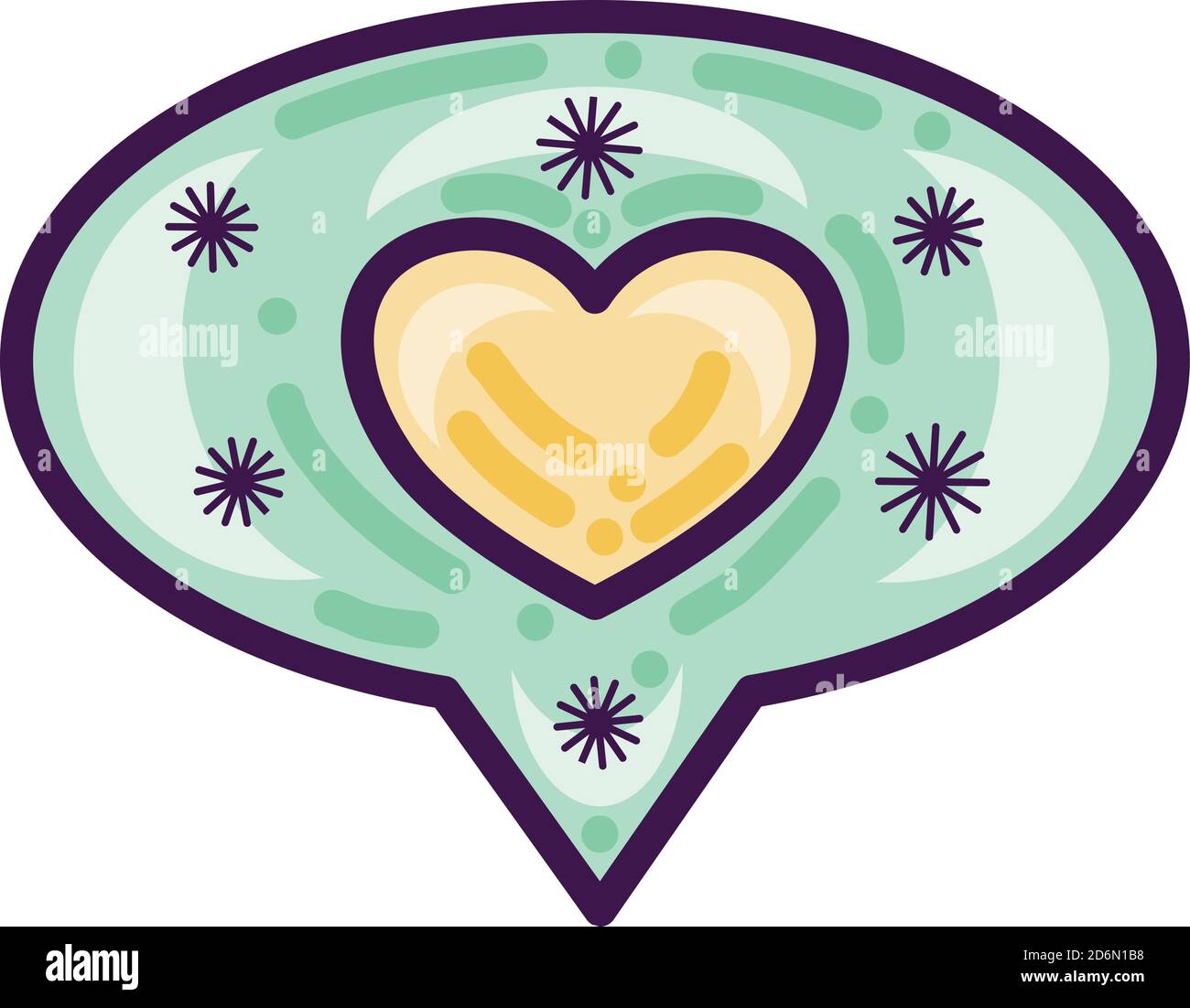 Heart icon on speech Cut Out Stock Images & Pictures - Alamy