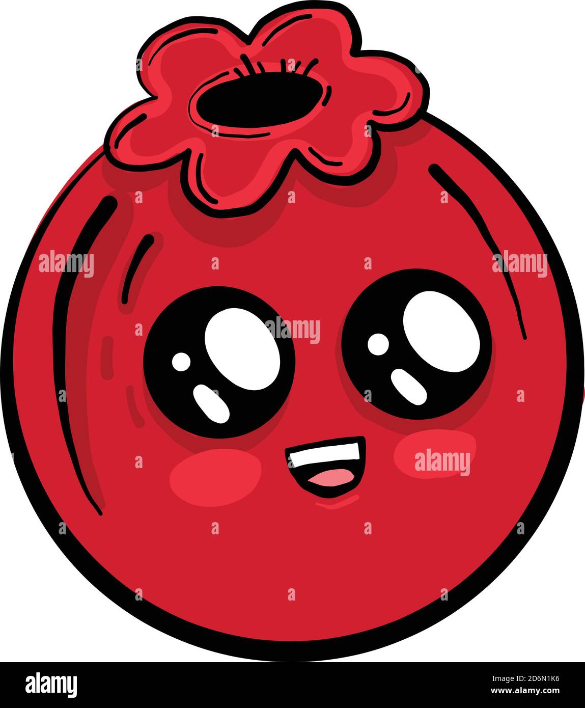 Red berry, illustration, vector on white background Stock Vector Image ...