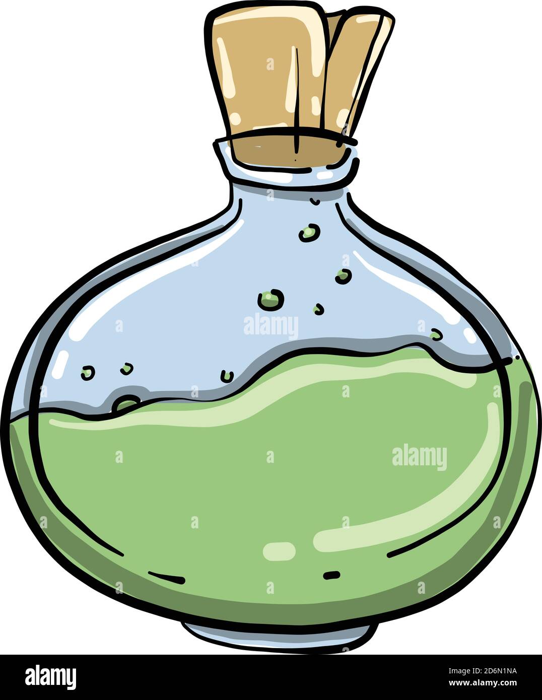 Poison potion, illustration, vector on white background Stock Vector ...