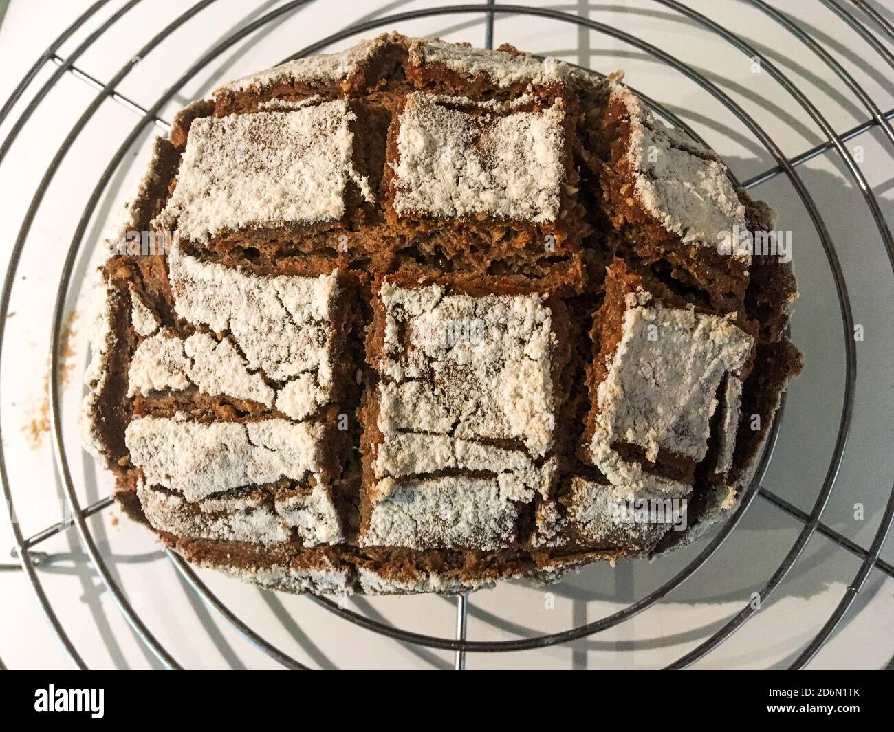 Homemade dark bread, Lyon, France Stock Photo - Alamy