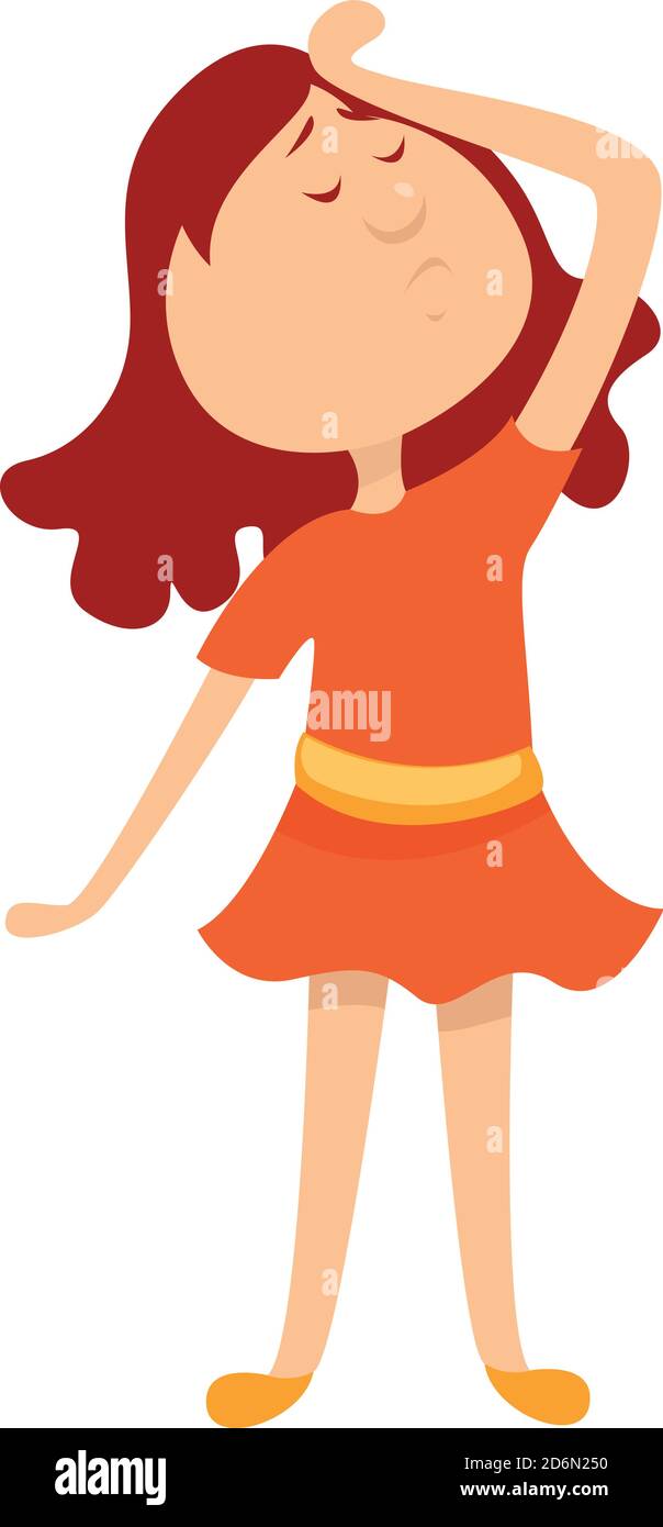 Girl fainting, illustration, vector on white background Stock Vector ...