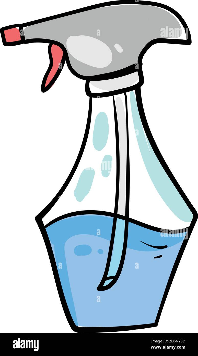 Spray cleaner, illustration, vector on white background Stock Vector ...