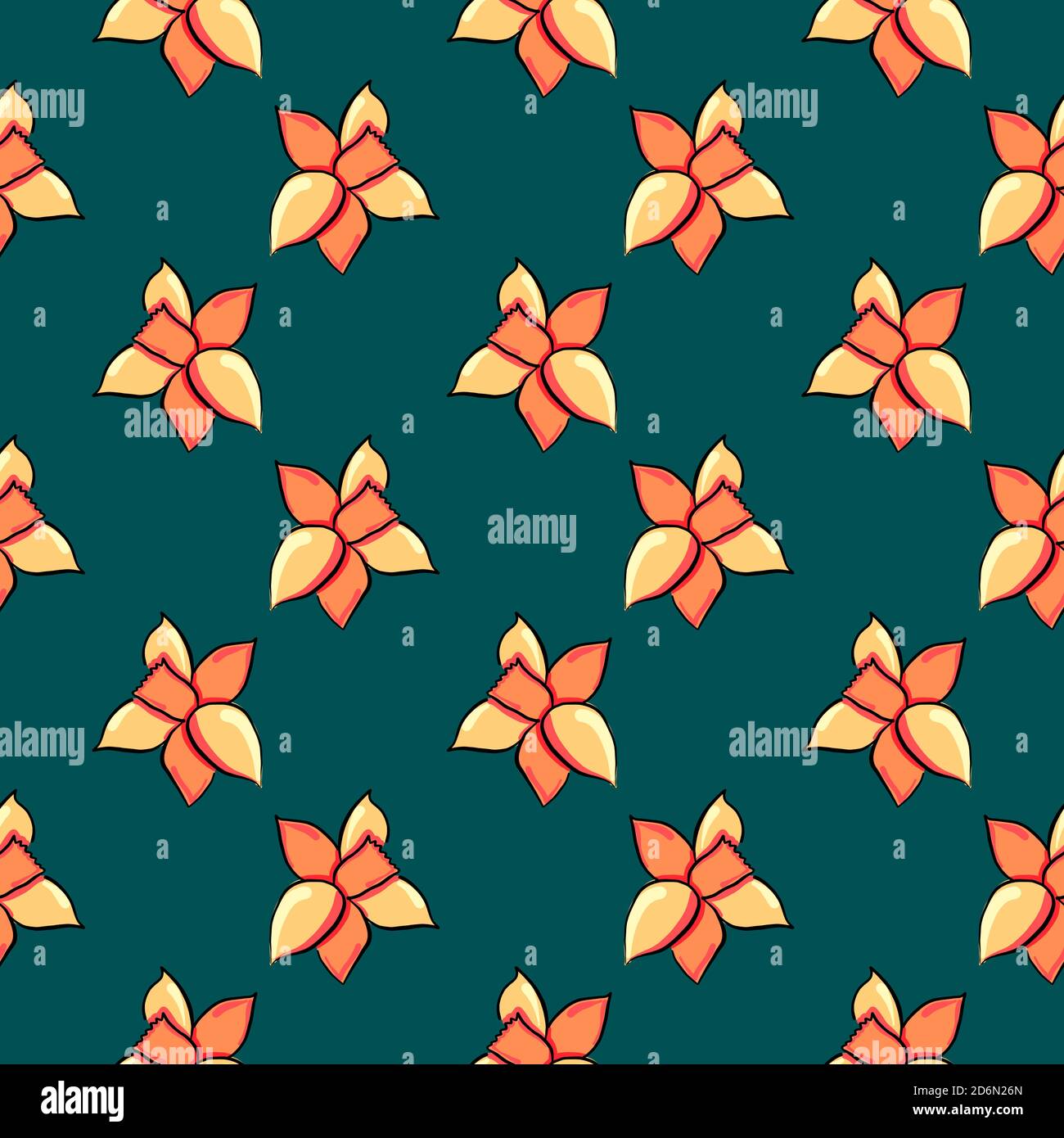 Narcissus daffodil flower on Stock Vector Images - Alamy