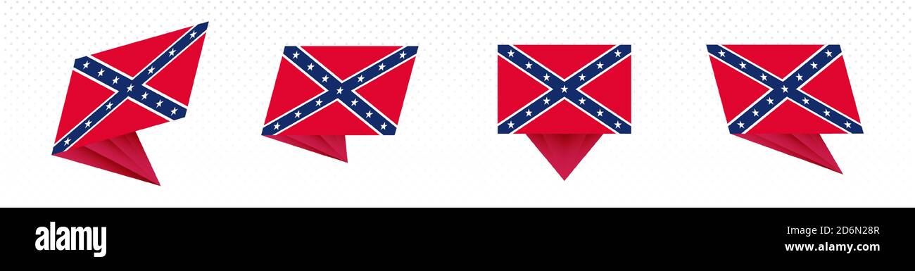 Flag of Confederate in modern abstract design, vector flag set Stock ...