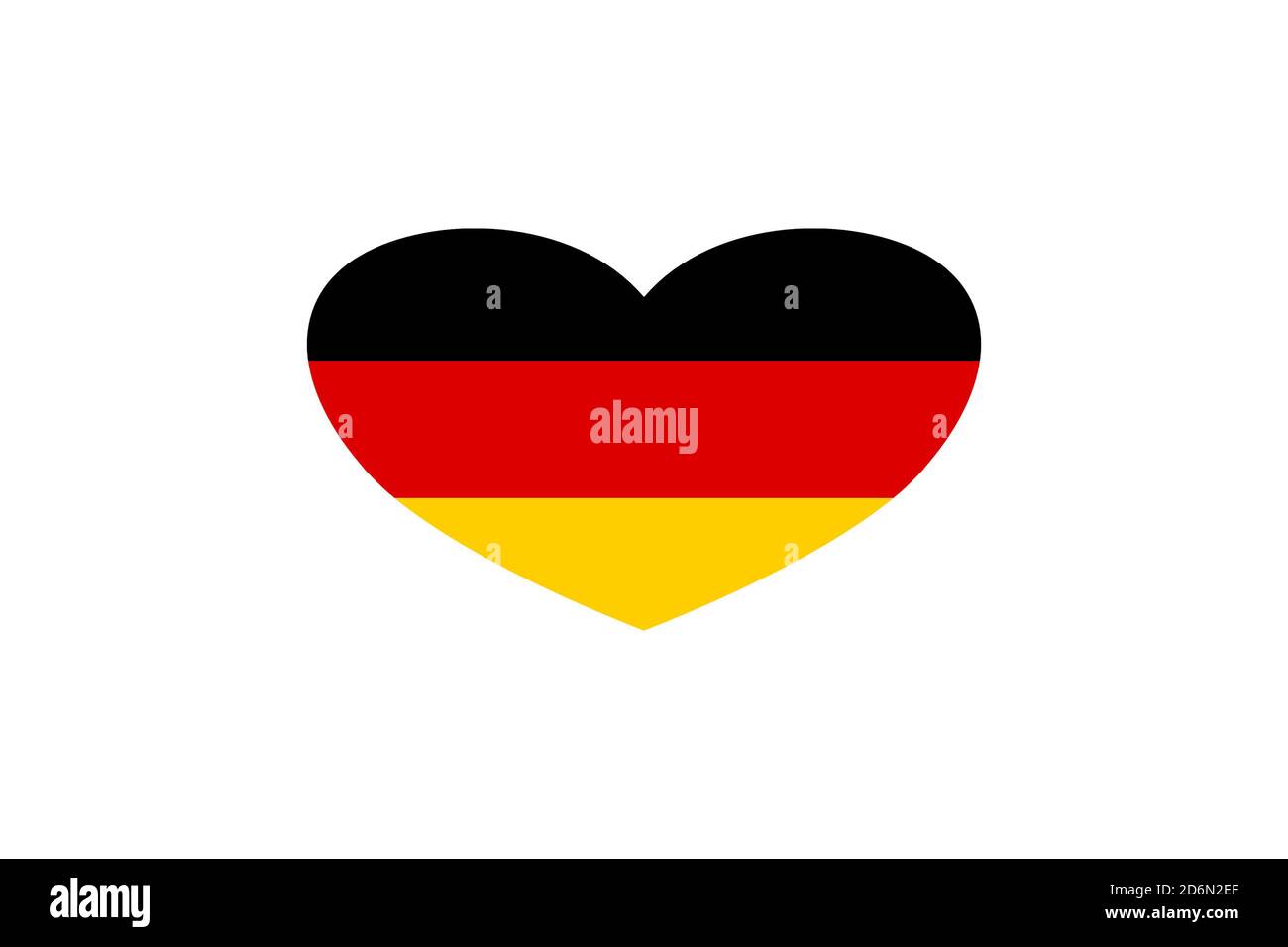 Germany flag in the heart shape. Isolated on a white background Stock ...