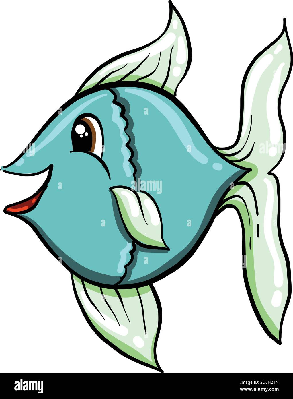 Female fish, illustration, vector on white background Stock Vector ...