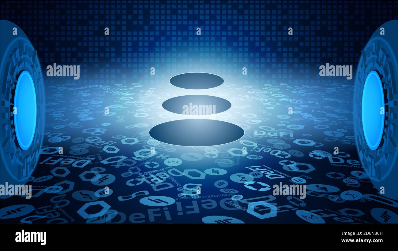 Balancer BAL token symbol of the DeFi system shining in the rays of ...