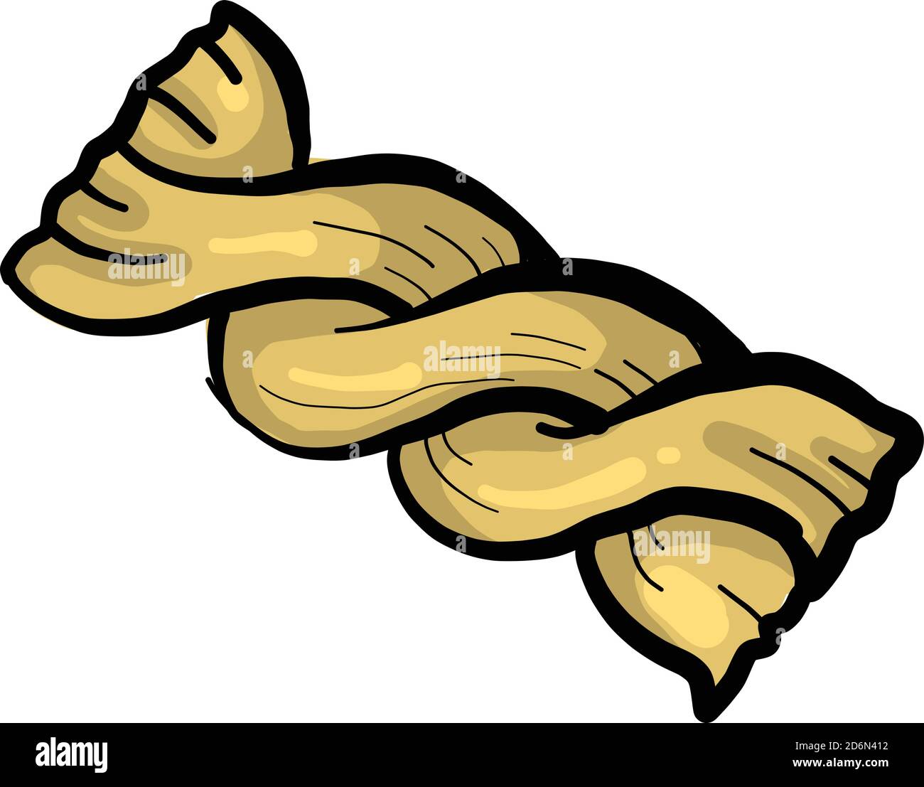 Fusillini, illustration, vector on white background Stock Vector Image ...