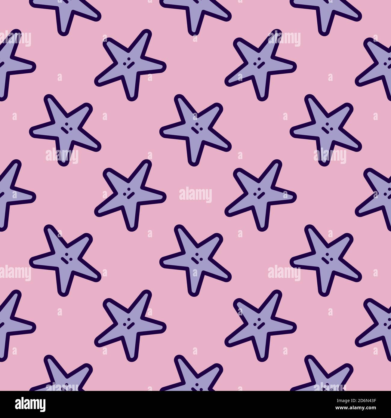 Purple stars, seamless pattern on pink background Stock Vector Image ...