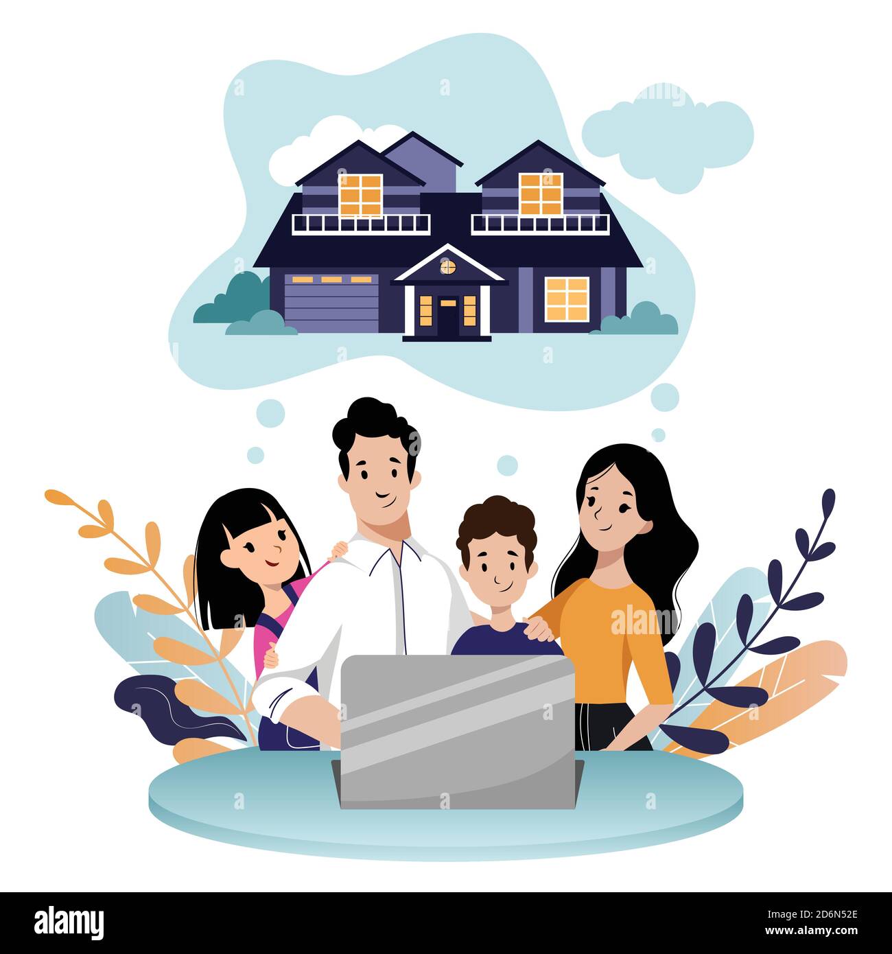 Cartoon illustration man moving home hi-res stock photography and ...