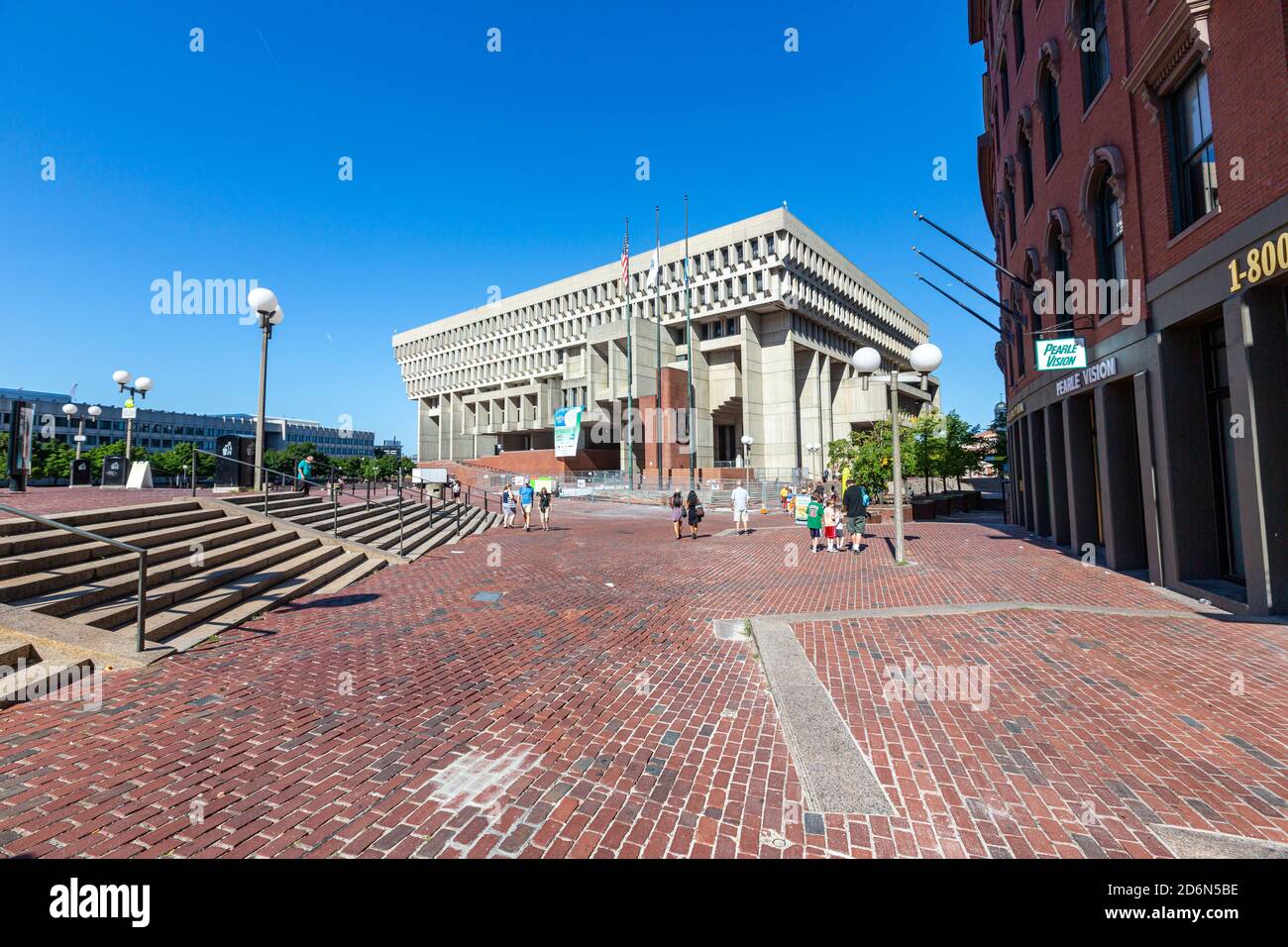 Boston City Hall, City Hall Plaza, Boston, Massachusetts, USA Stock ...
