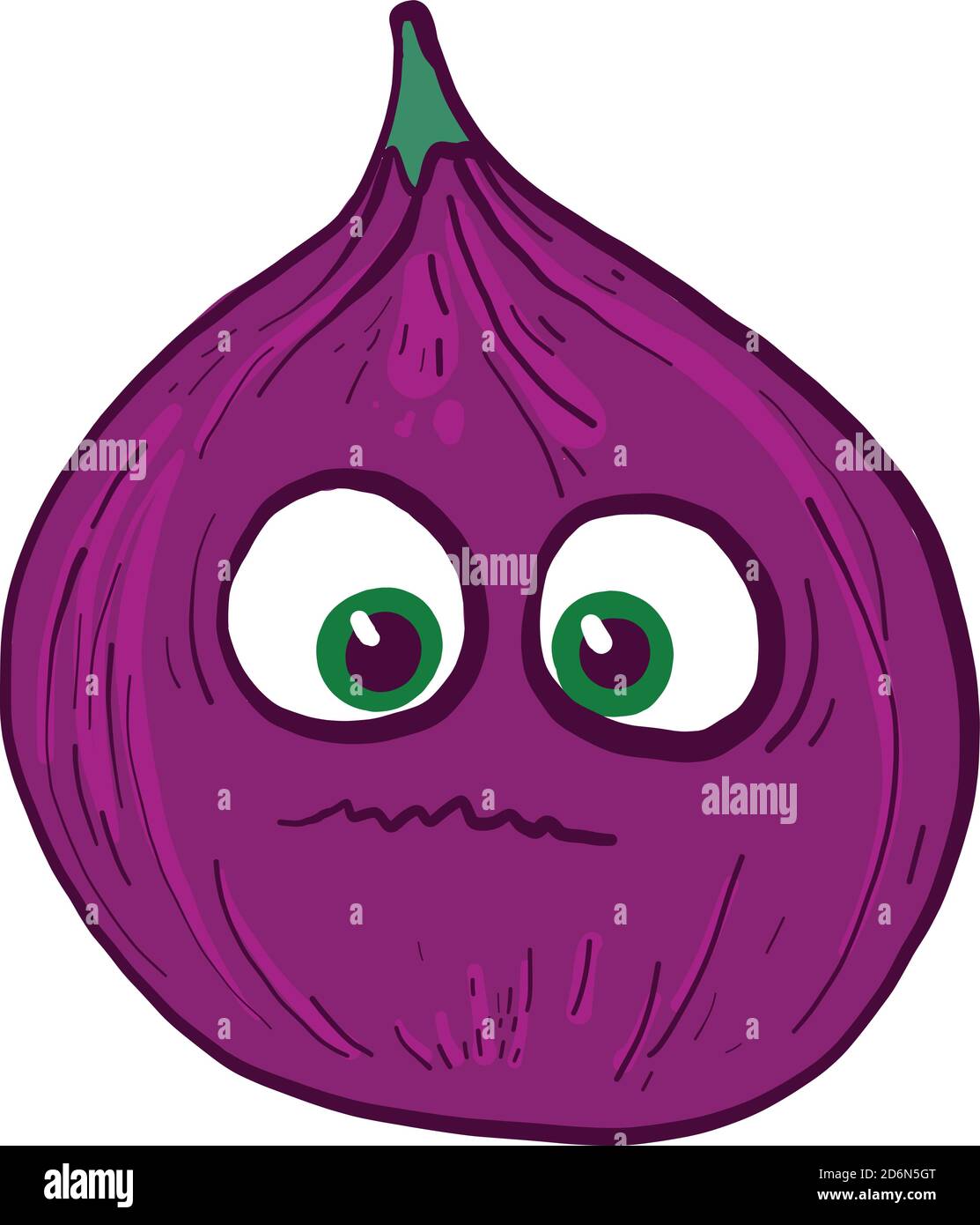 Scared fig, illustration, vector on white background Stock Vector Image ...