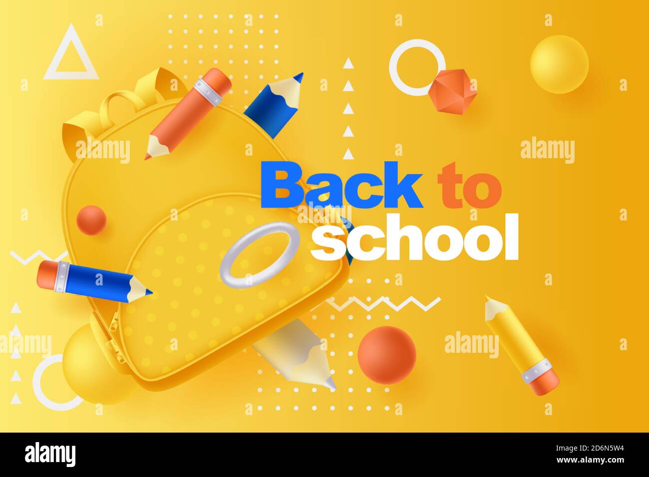 Back school on multicolor Stock Vector Images - Alamy