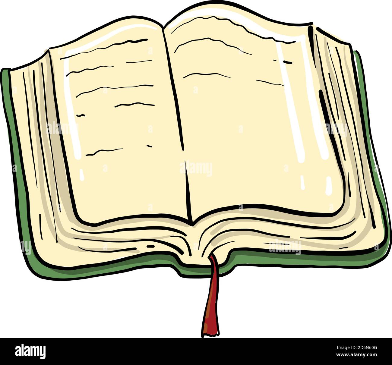 Green book, illustration, vector on white background Stock Vector Image ...