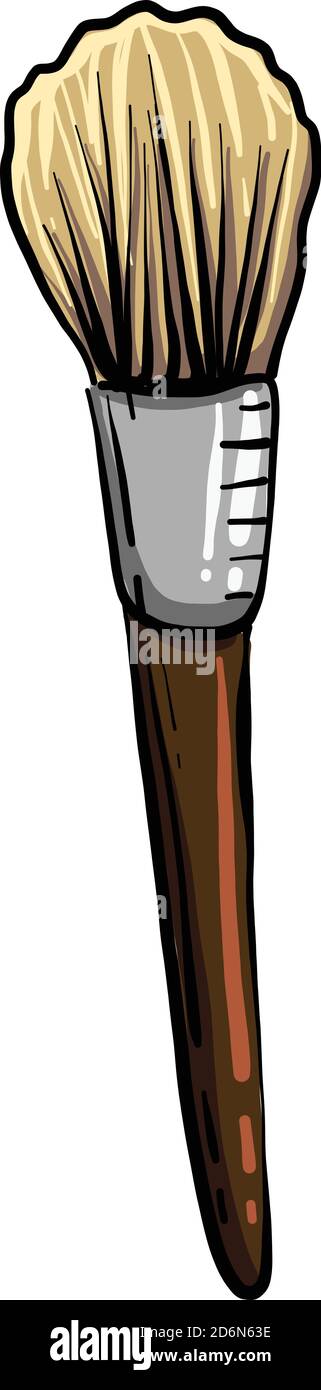 Makeup brush powder on Stock Vector Images - Alamy