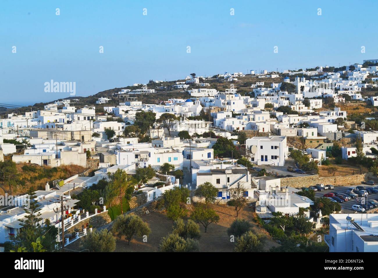 landscape of Apollonia village Sinfos island Cyclades Greece Stock ...