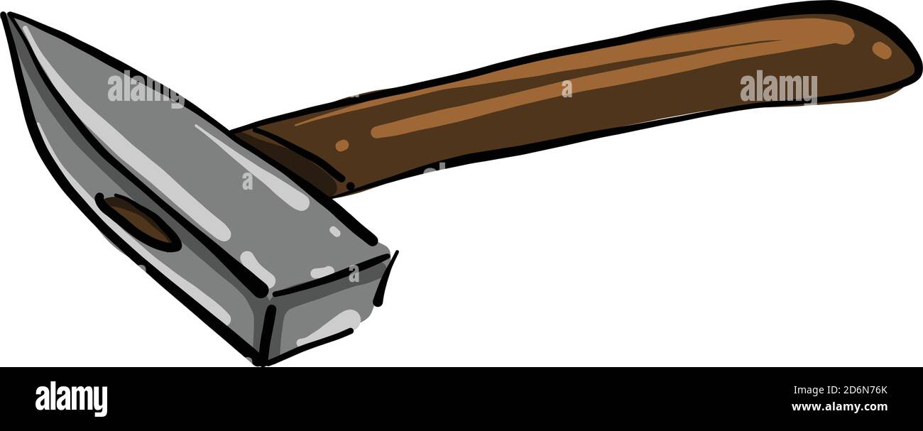 Heavy hammer, illustration, vector on white background Stock Vector ...