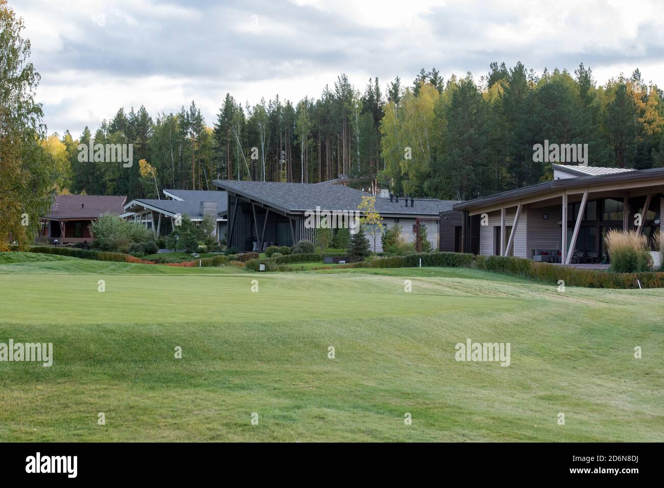 Blue and green house image hi-res stock photography and images - Alamy