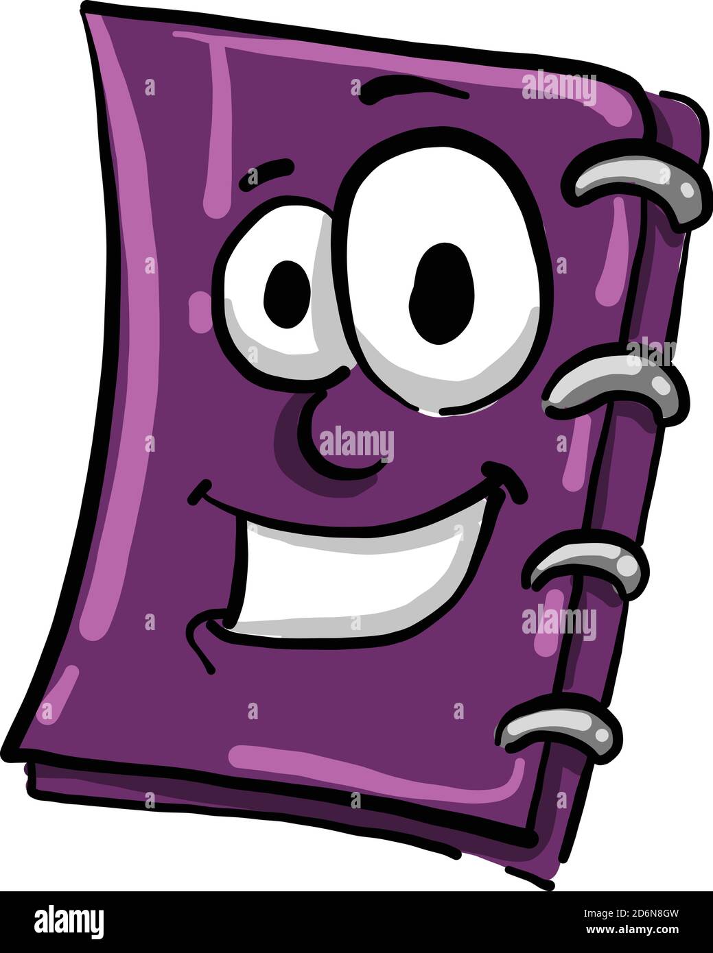 Purple book, illustration, vector on white background Stock Vector ...